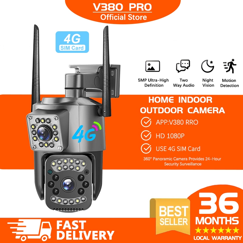 V380 Pro Wireless Dual lens Outdoor Waterproof Wifi 360 Cctv Camera HD ...