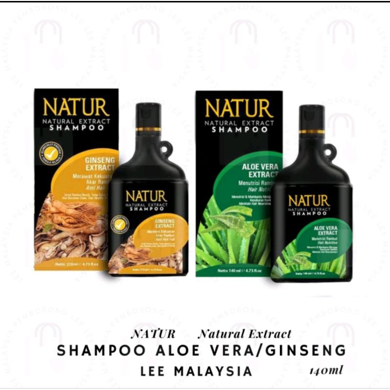 NATUR natural extract Shampoo Aloe Vera EXTRACT Menutrisi Rambut Hair ...
