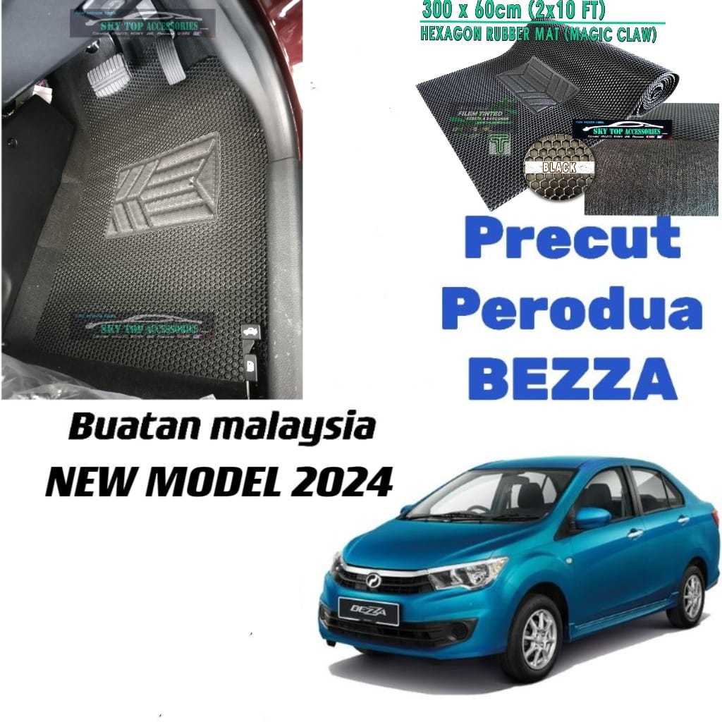 Perodua Bezza HEXAGON RUBBER Mat Customize Car Floor Mat 100%Waterproof ...