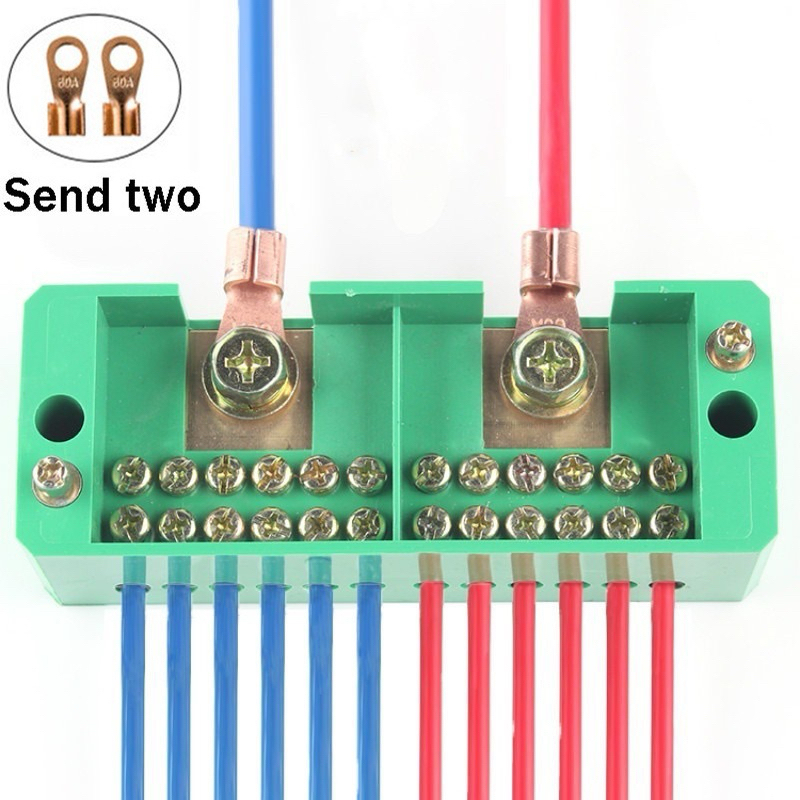 Single Phase 2-IN 12-OUT Wire Terminal Box Household Distribution Box ...