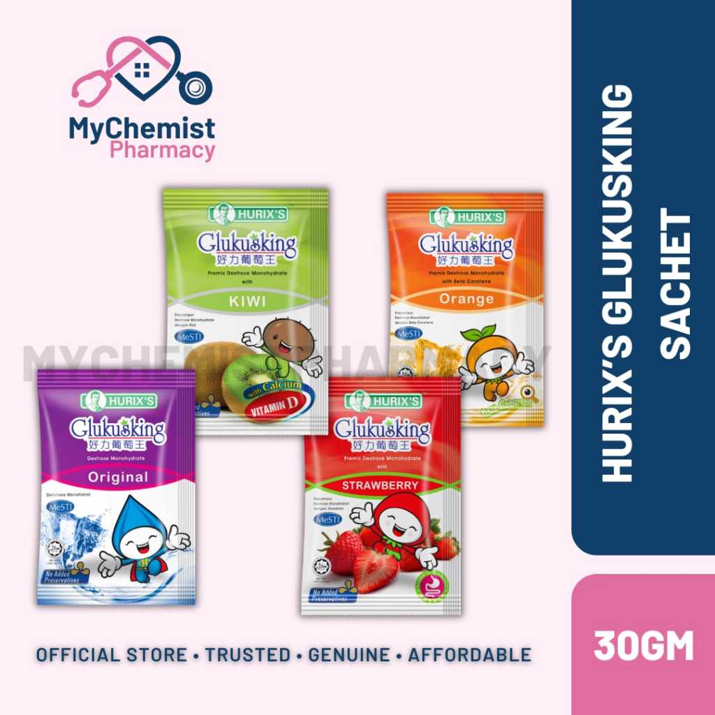 Hurix's Glukusking Dextrose Monohydrate 25g (Gula Gantian) Strawberry ...