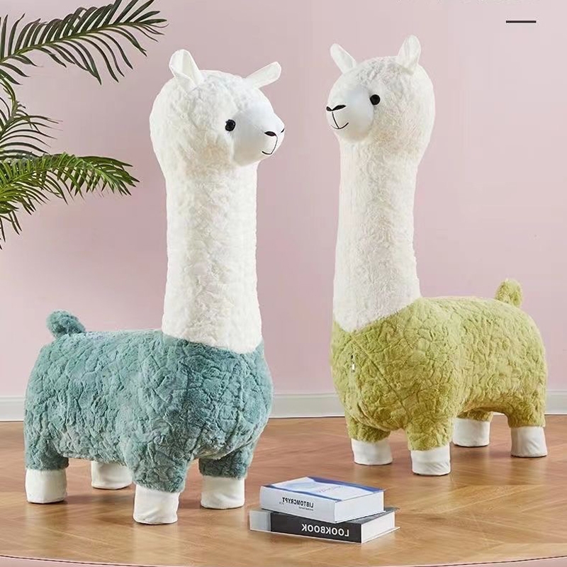 Alpaca Cartoon Soft animal stool Lamma stools cute seater | Shopee Malaysia