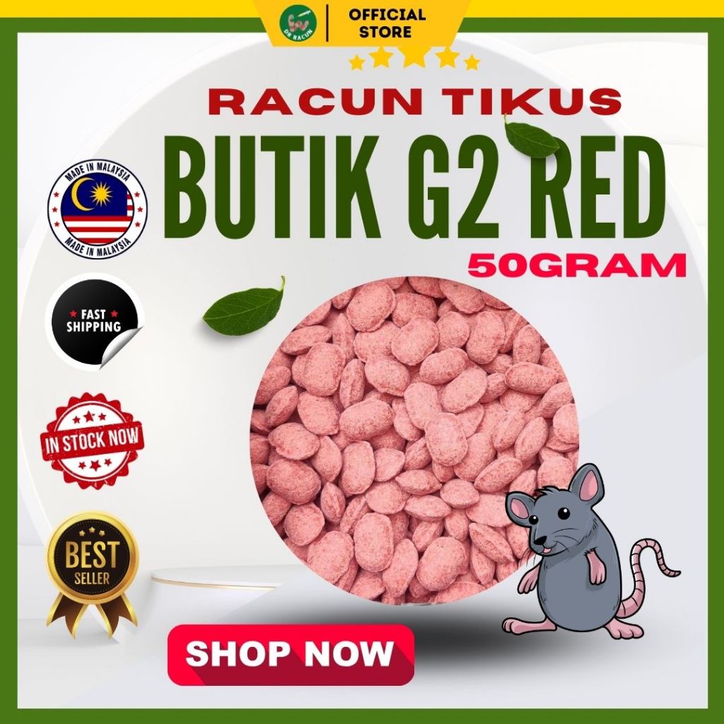 FGV Rat Poison Butik G2 50g racun tikus rumah kebun dapur kedai makan ...