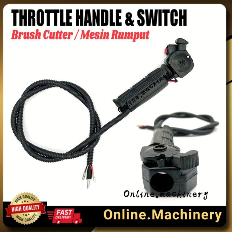 26MM Throttle Handle With Switch Brush Cutter Throttle Lever Cable ...