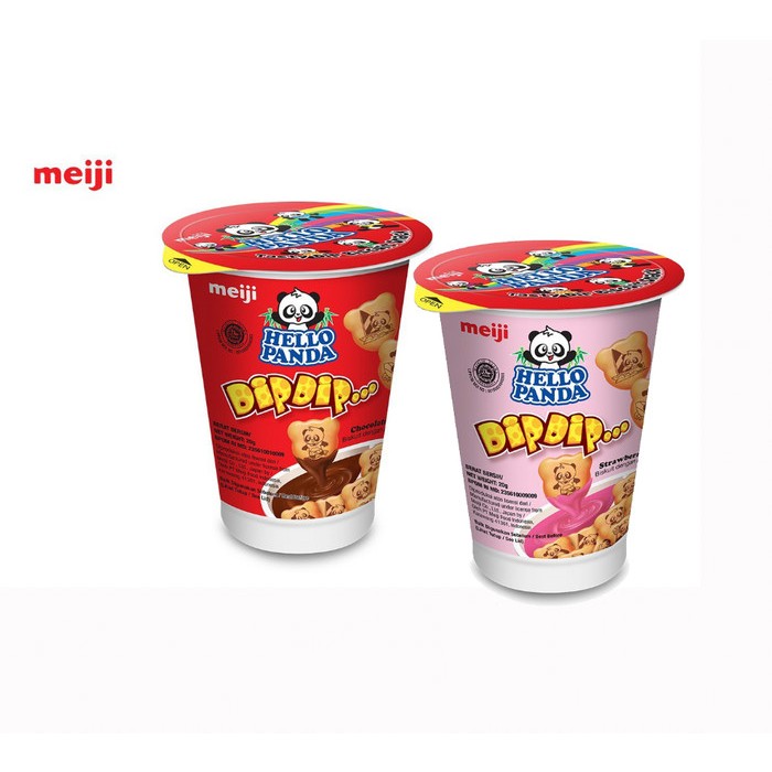 MEIJI HELLO PANDA DIPDIP CREAMY CHOCOLATE/CREAMY STRAWBERRY 20G ...