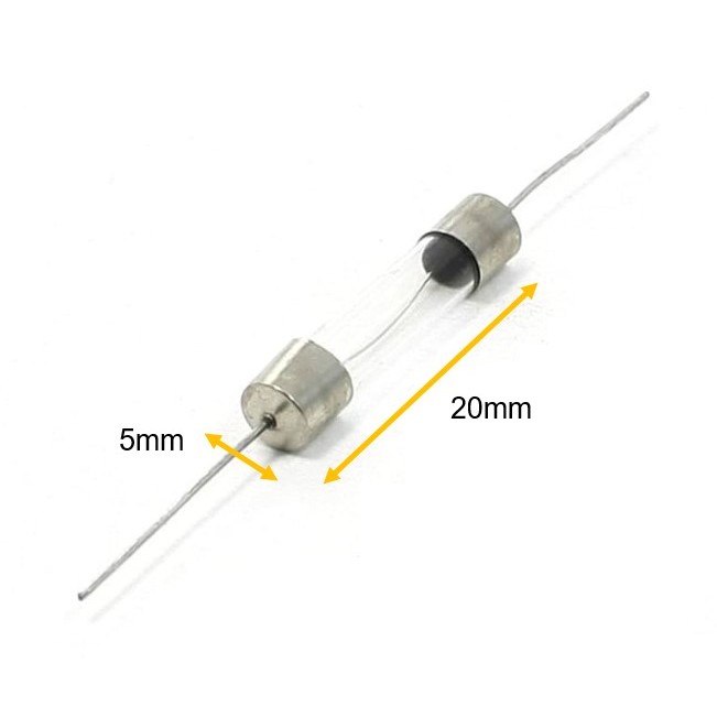 (10pcs) 5mm x 20mm - Glass Fuse Fast Blow with Lead 250V 1A 2A 3A 5A 6 ...