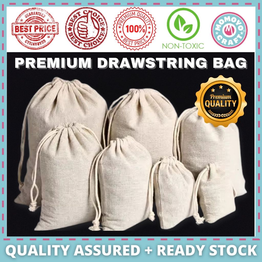 Momoyocraft Premium Drawstring Bag Pouch Bag Thick Jewellery Bag Beg ...