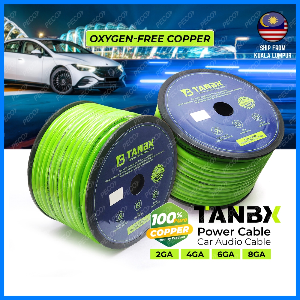 TANBX Cable Oxygen-Free Copper Speaker Refit Cable Electrical 4GA/8GA ...