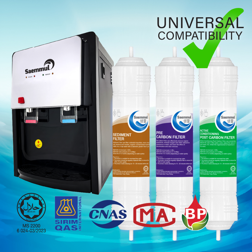 SAEMMUL 11”I MINERAL WATER FILTER SET 3 STAGE HALAL COMPATIBLE FOR ...
