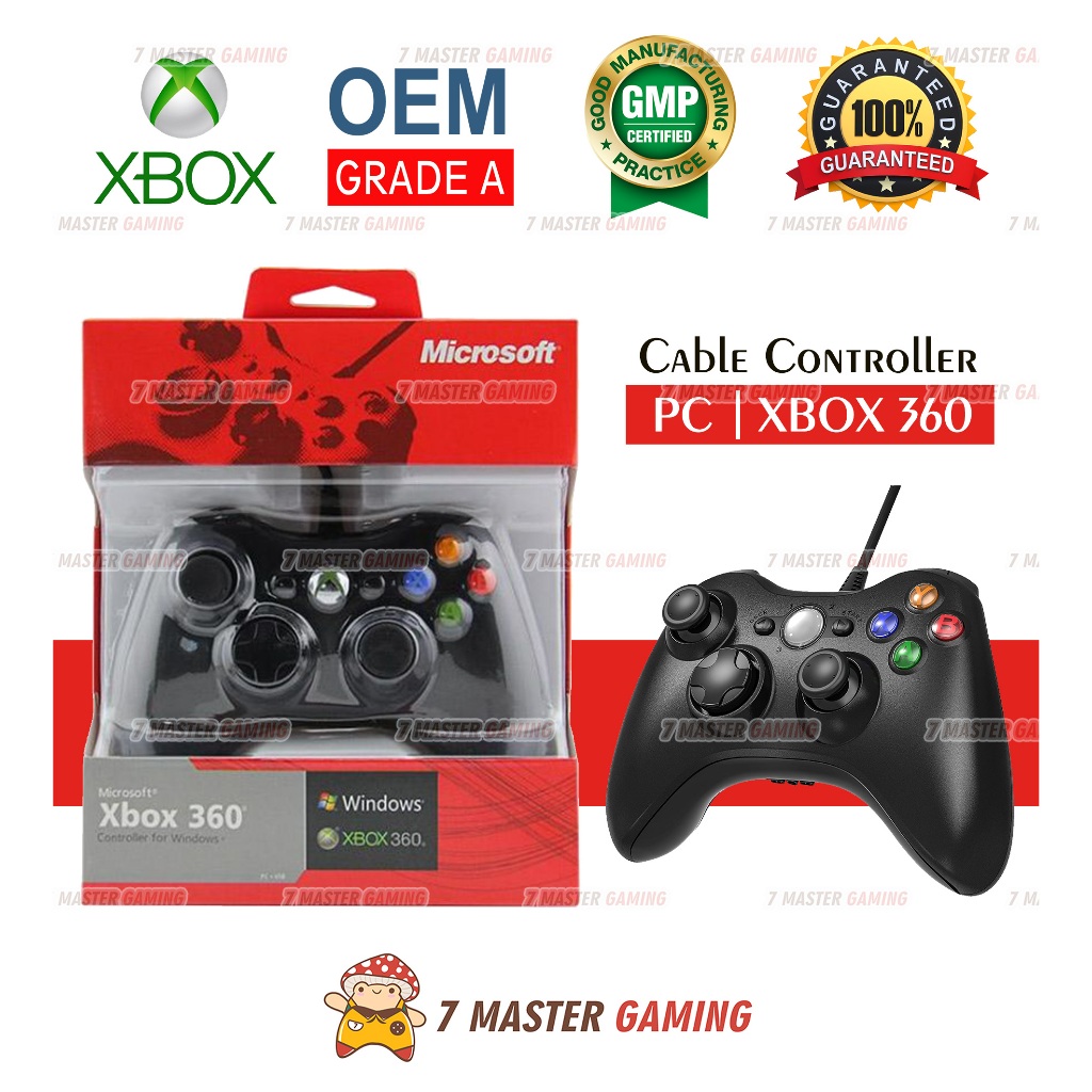 Microsoft Xbox 360 Cable Controller / Wireless Controller - High Graded ...