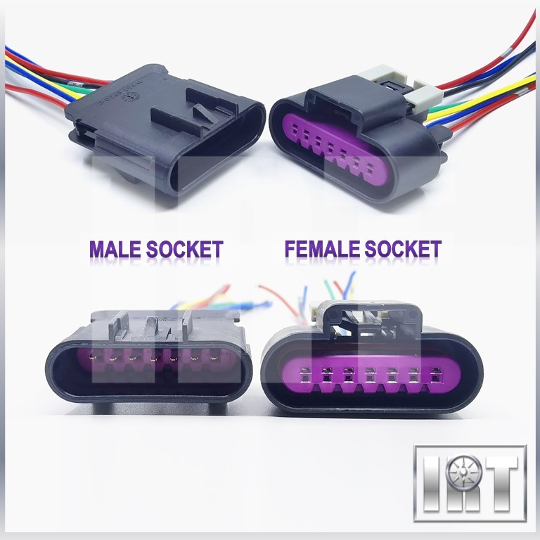 7 Pin Ignition Coil Module Socket Sensor Connector Harness Engine Soket ...