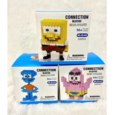 JZL CONNECTION BLOCK SPONGEBOB SERIES-SPONGEBOB,MR.KRABS,SQUIDWARD ...