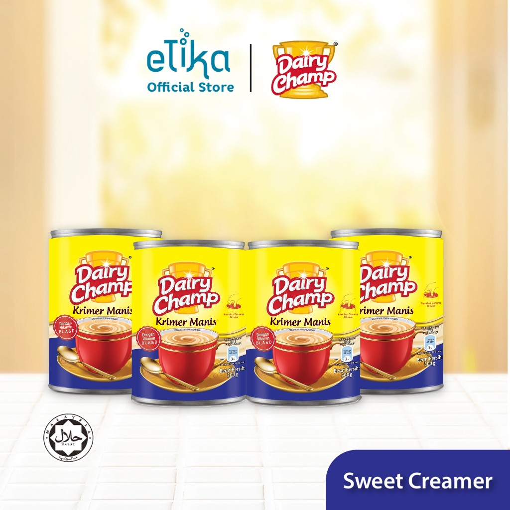 Dairy Champ Sweetened Creamer 500g x 4 cans cluster | Shopee Malaysia