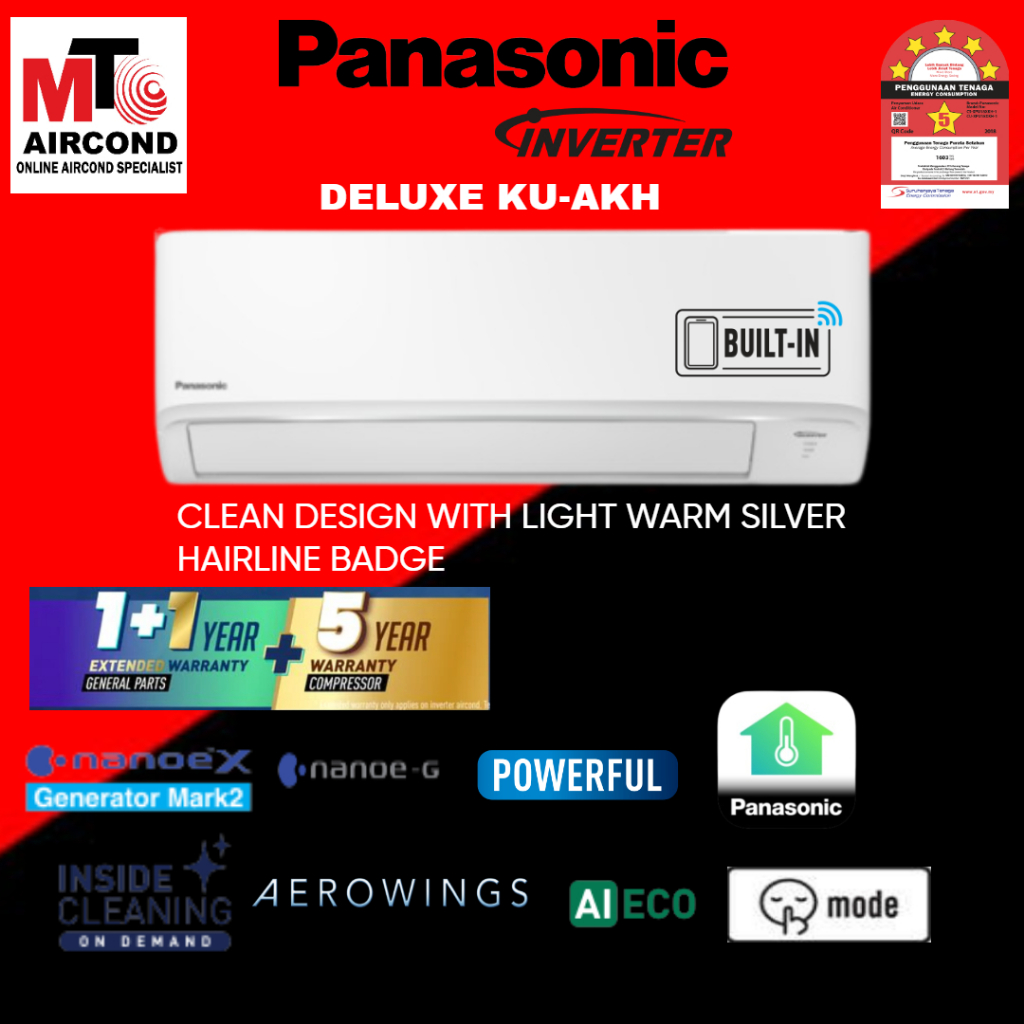 [MTO] PANASONIC INVERTER R32 AIR CONDITIONER NEW MODEL YU-AKH/PU-AKH/KU ...