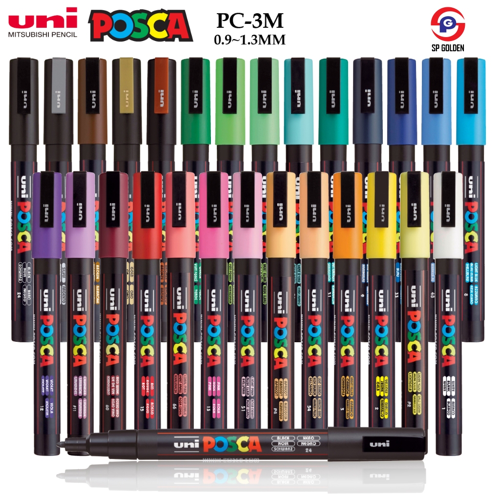 Uni Posca Water Based Paint Marker PC-1M Art and Painting (0.7mm ...