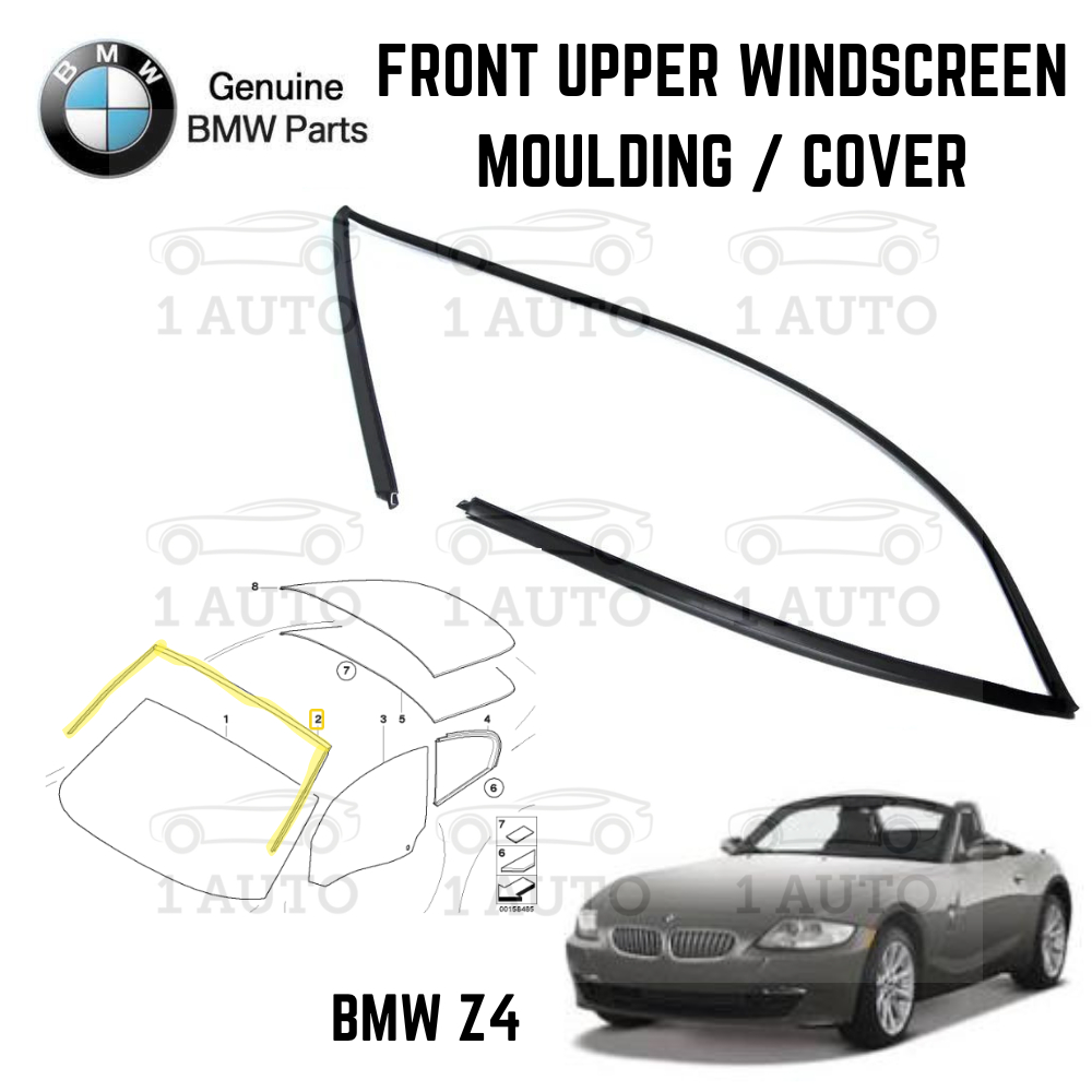 [ORIGINAL BMW PART] BMW Z4 E85 E86 FRONT UPPER WINDSCREEN RUBBER ...