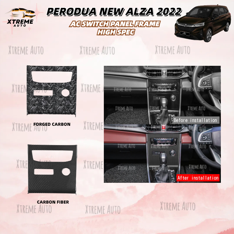 XTREME AUTO PERODUA NEW ALZA 2022-2025 CAR AC SWITCH PANEL FRAME HIGH ...
