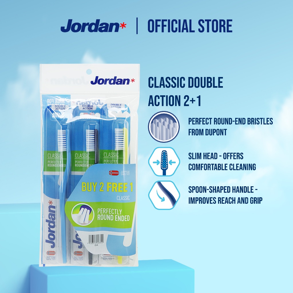 Jordan Adult Classic Double Action Toothbrush Multipack | Shopee Malaysia