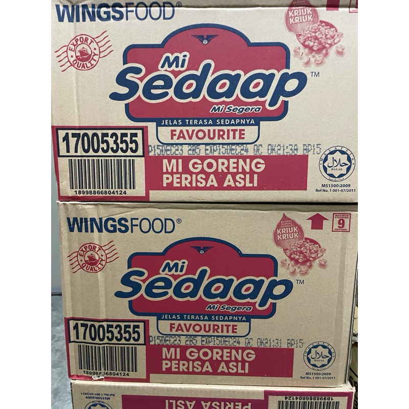 Mi Sedap Mi Goreng Perisa Asli 90g x 5 x 8 packs/Carton | Shopee Malaysia