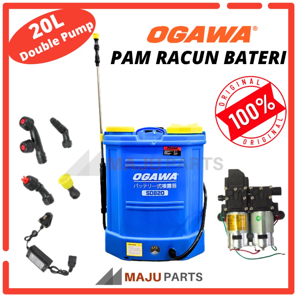 OGAWA BATTERY PUMP PAM RACUN BATERI KNAPSACK SPRAYER PUMP SDB20 ...