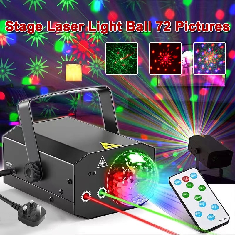 Laser Light Disco Light Led Disco Party Stage Light Sound Activated ...