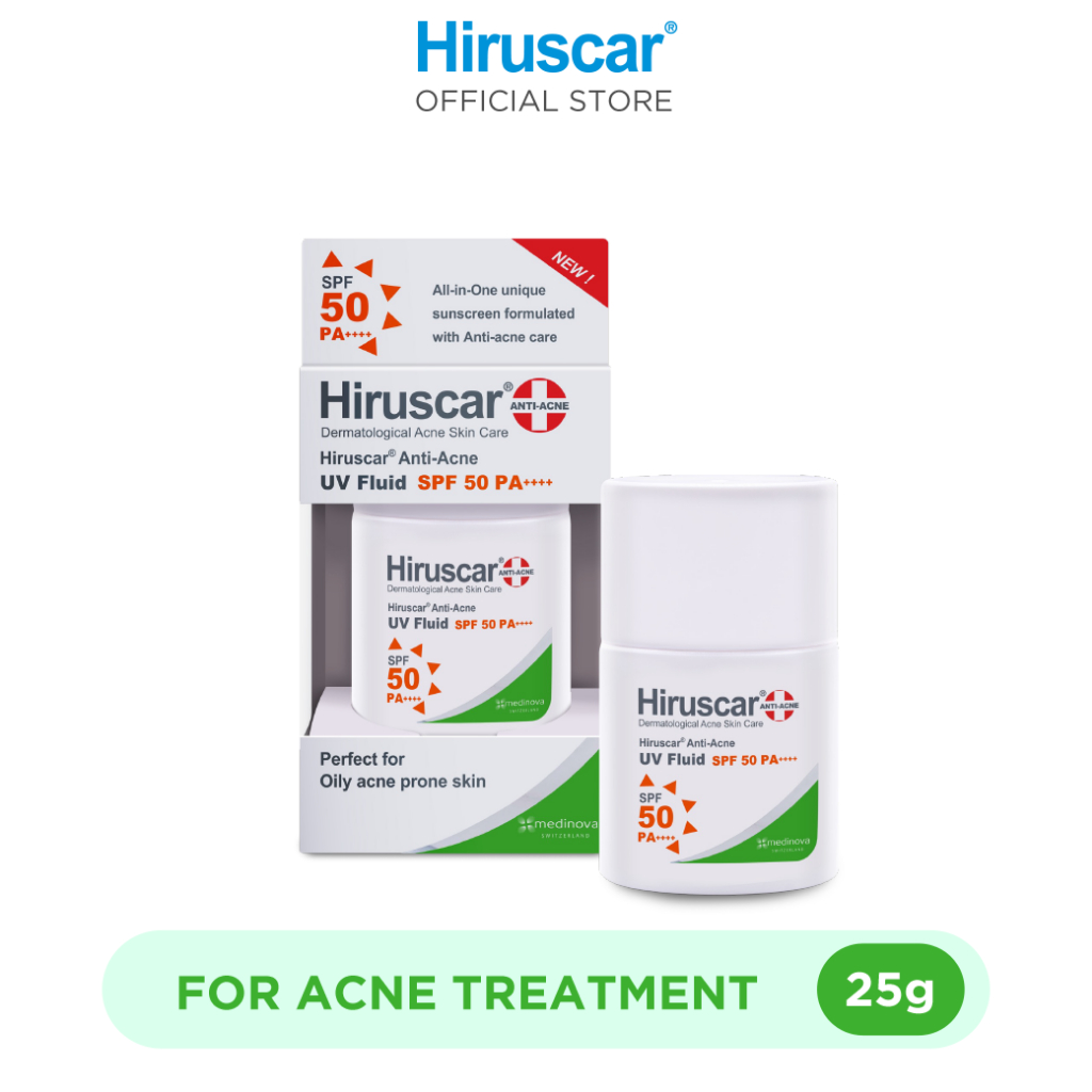 Hiruscar Anti-Acne UV Fluid SPF SPF50 PA++++ 25g | Sun Protection ...