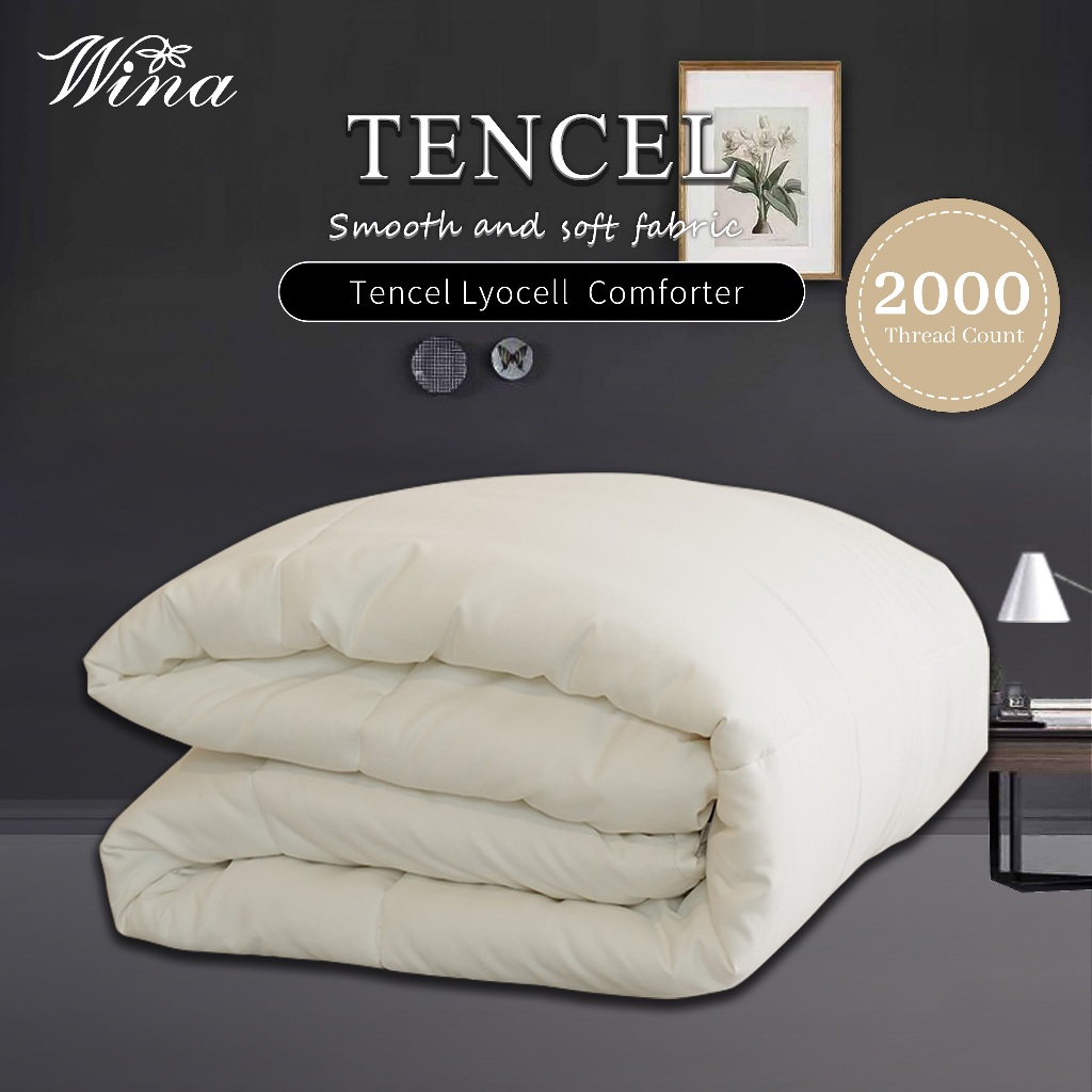 Tencel Lyocell comforter queen/king(200*230/220*240CM)Comfortable skin friendly quilt High ...