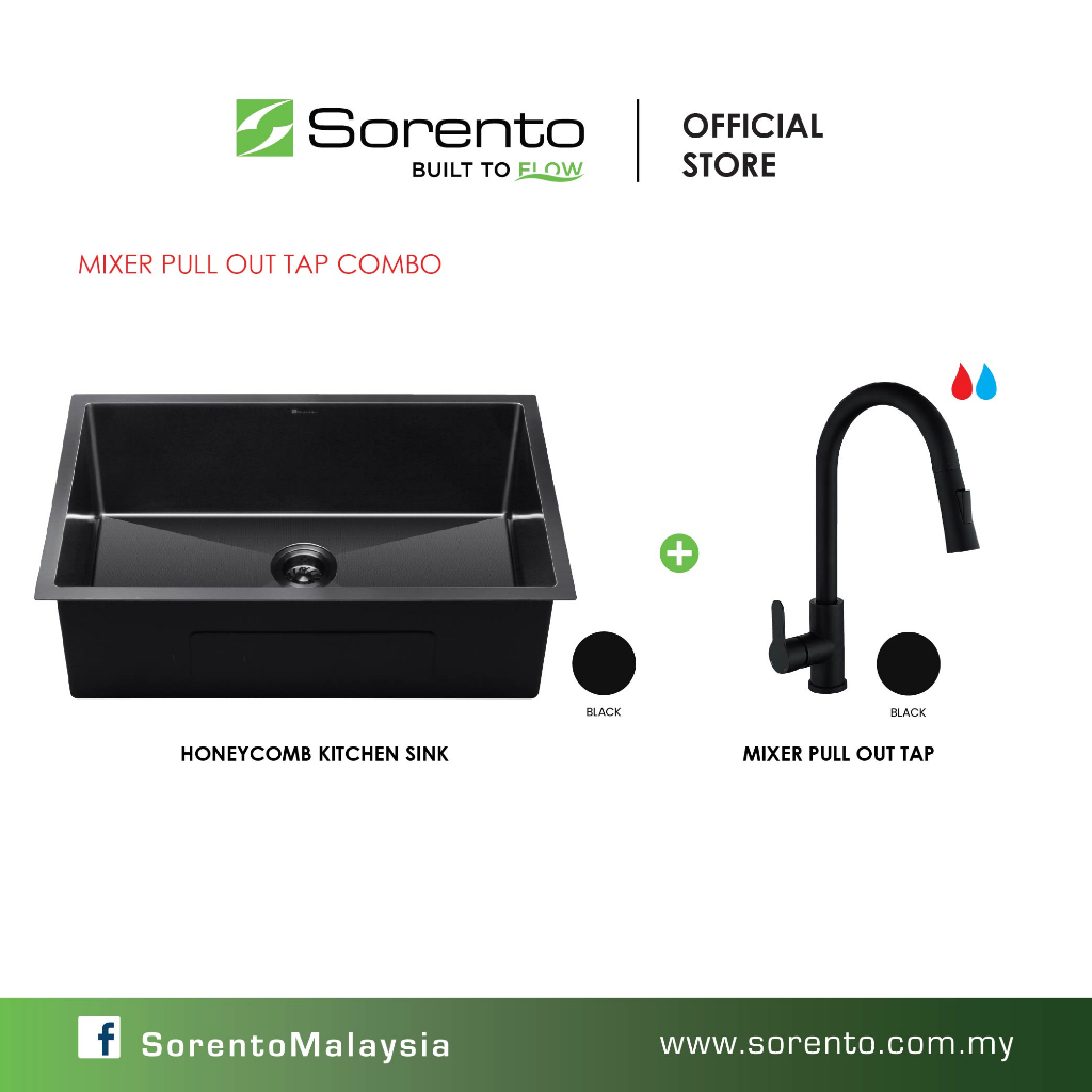 Sorento Honeycomb Undermount Stainless Steel Kitchen Sink (75cm ...