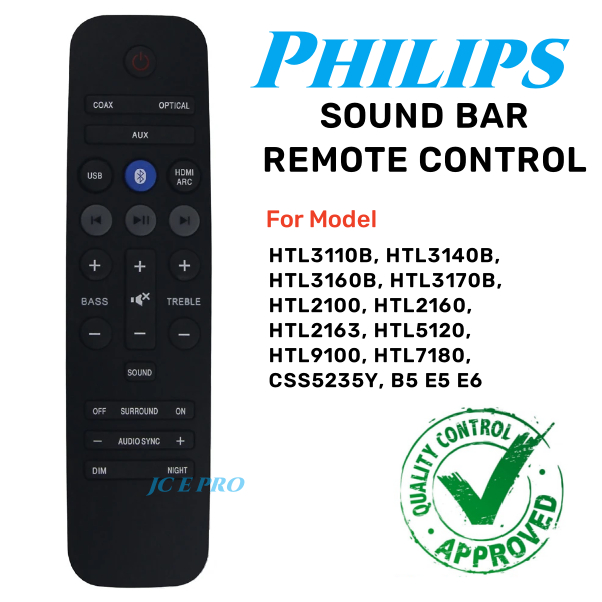 philips Soundbar Speaker Remote Control HTL3140 HTL3160 HTL2160 HTL2163 ...