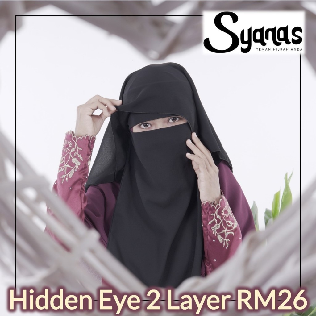 NIQAB NINJA HIDDEN EYES 2 LAYER SEDERHANA MASTURAT BY SYANAS TEMAN ...