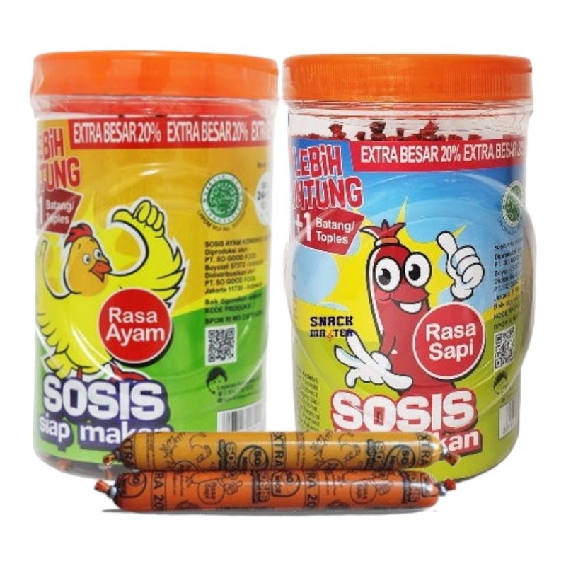 Sosis So Nice Rasa Sapi Harga 1 toples x 25 pcs x 21 g | Shopee Malaysia