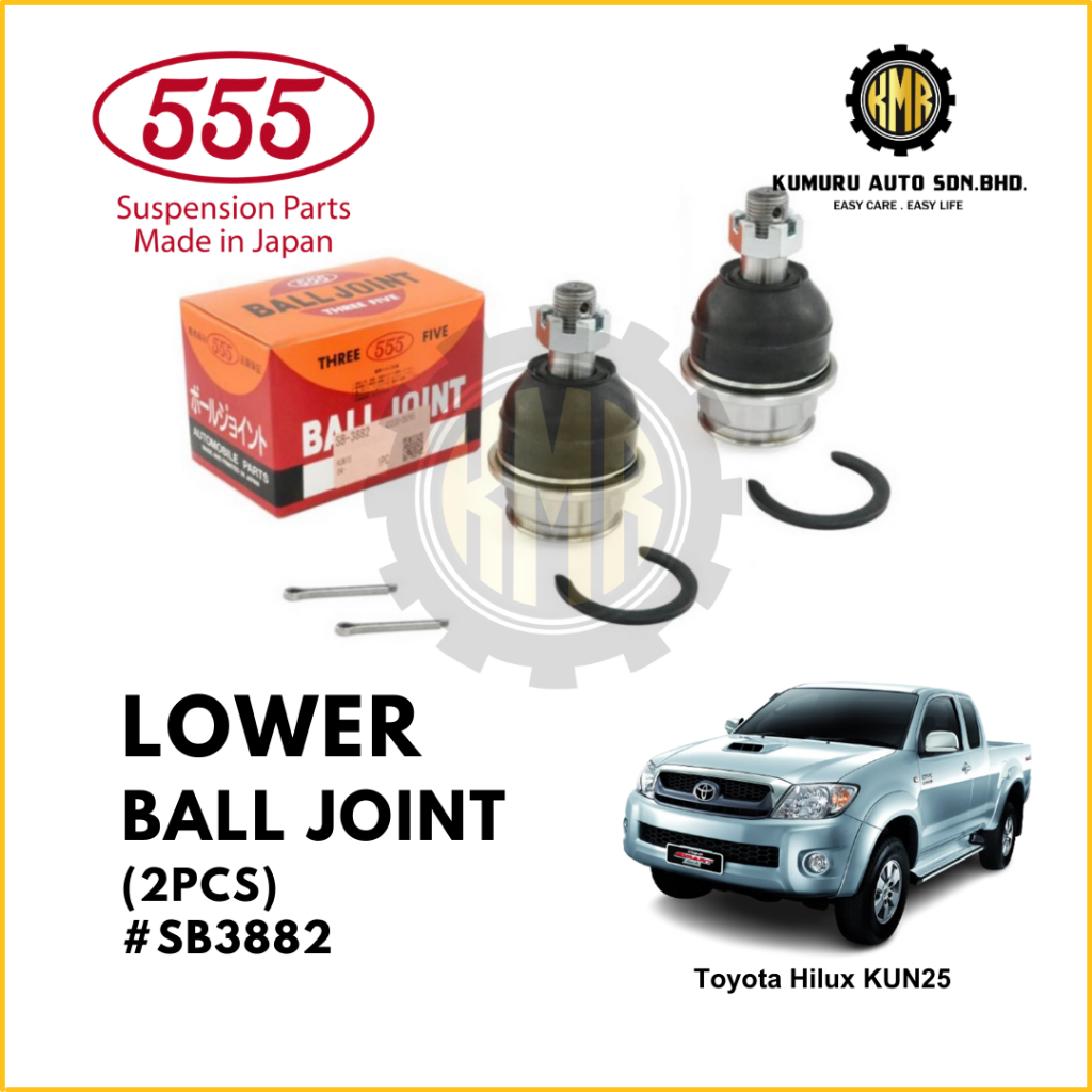 (1@Pair) Japan 555 Sankei Lower Arm Ball Joint Toyota Hilux Vigo KUN25 ...