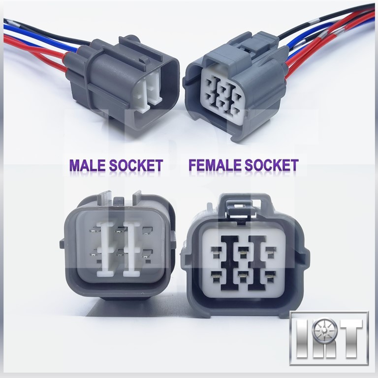 6 Pin Headlamp Oxygen Sensor Socket Honda Subaru Forester O2 Connector ...