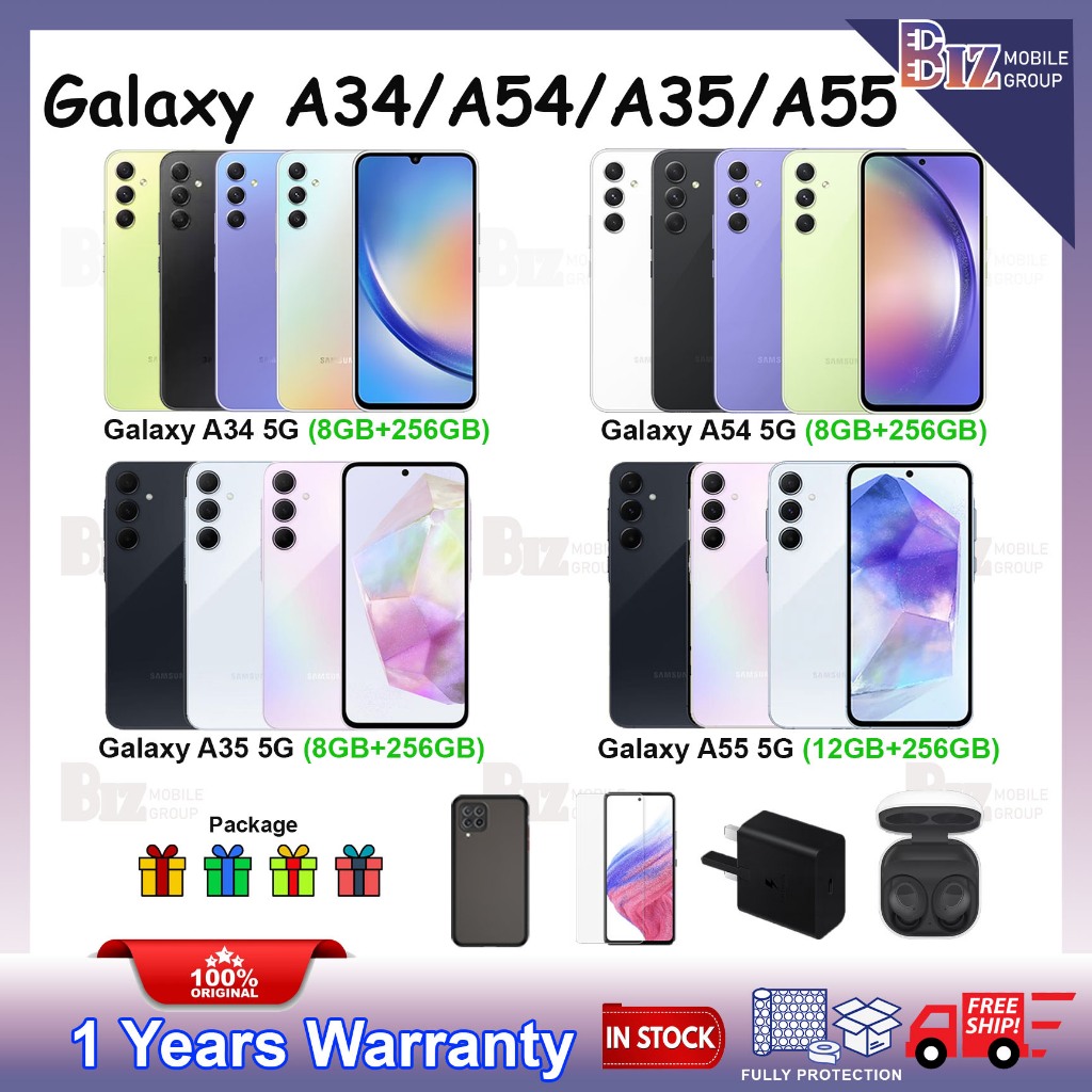 Samsung Galaxy A34 / Galaxy A54 / Galaxy A35 / Galaxy A55 5G | Original Malaysia New Set ...