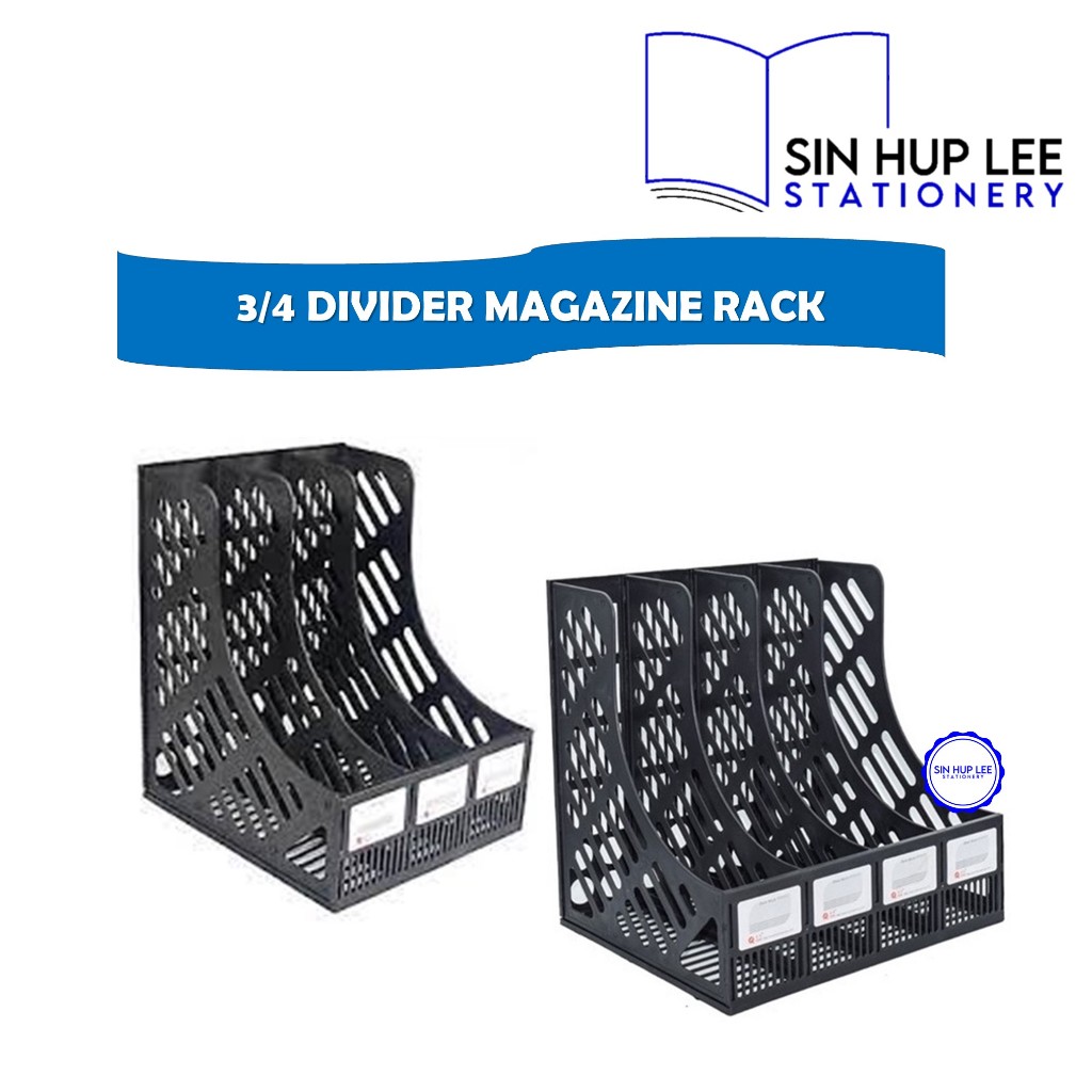 3 / 4 Divider Magazine Holder 3 Layers / 4 Layers File Stand Data Rack ...