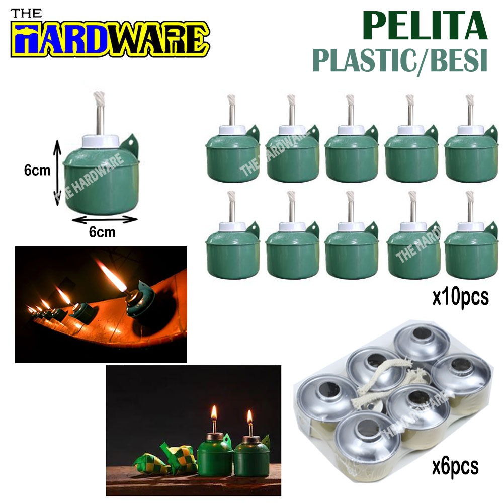 10pcs Pelita Raya Plastic Lampu Puasa Pelita Hari Raya/Sumbu Pelita ...