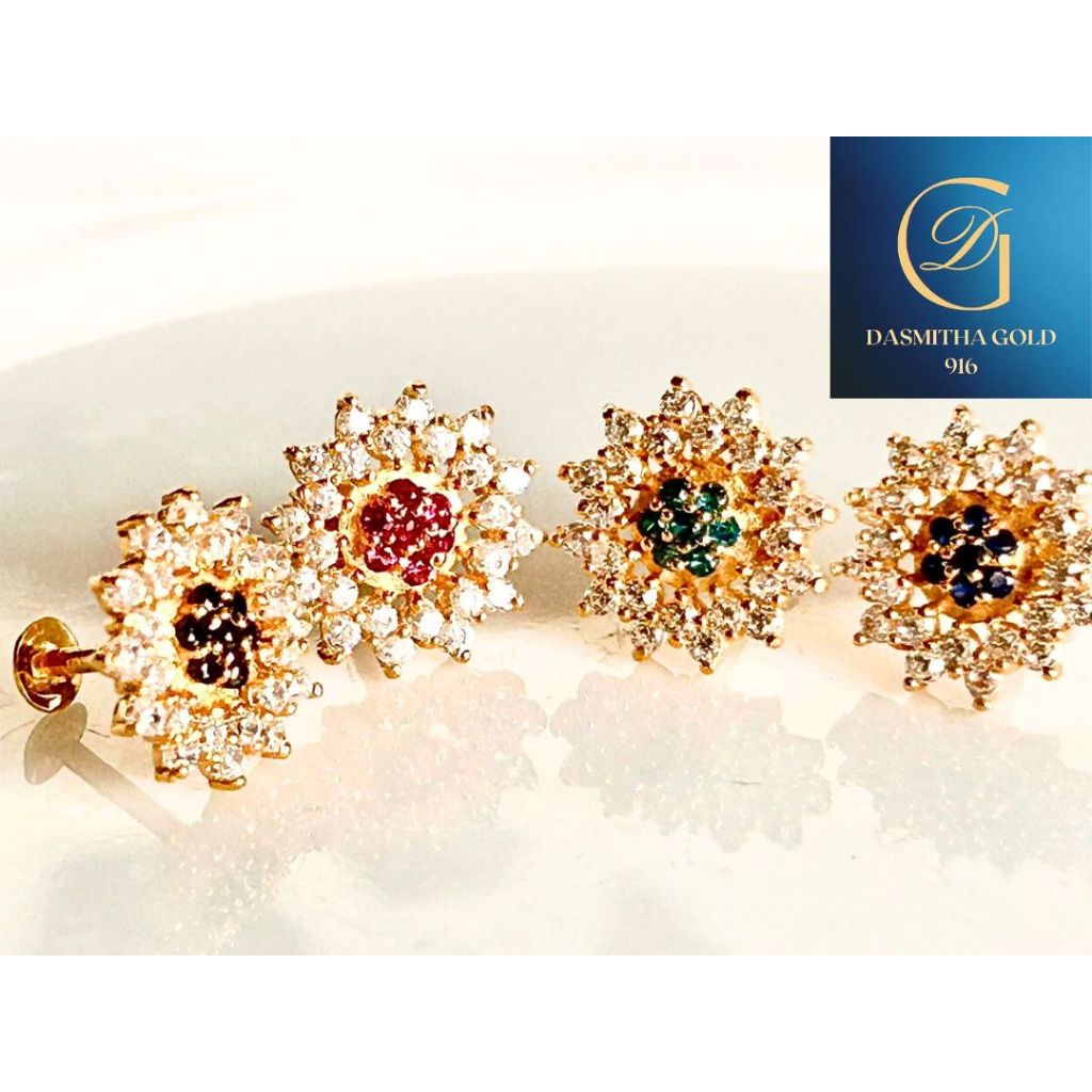 Dasmitha button wax big flower design 12mm mukuthi | Shopee Malaysia