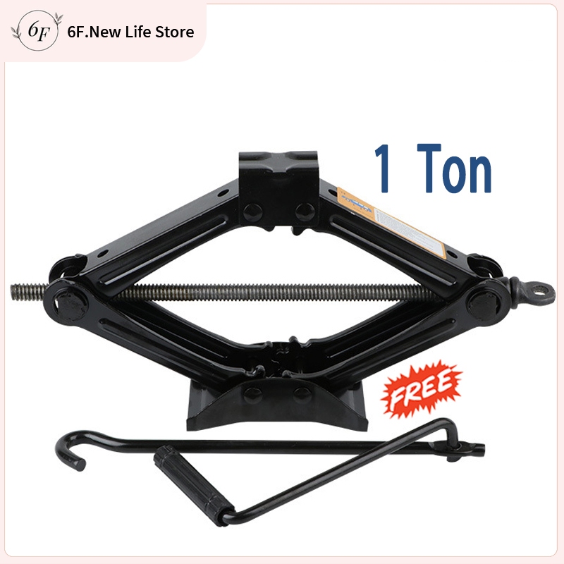 6F 🇲🇾 Manual Heavy Duty Car Scissor Jack 1 Ton Garage Jack Kereta Service Jack Lifting Car Old ...