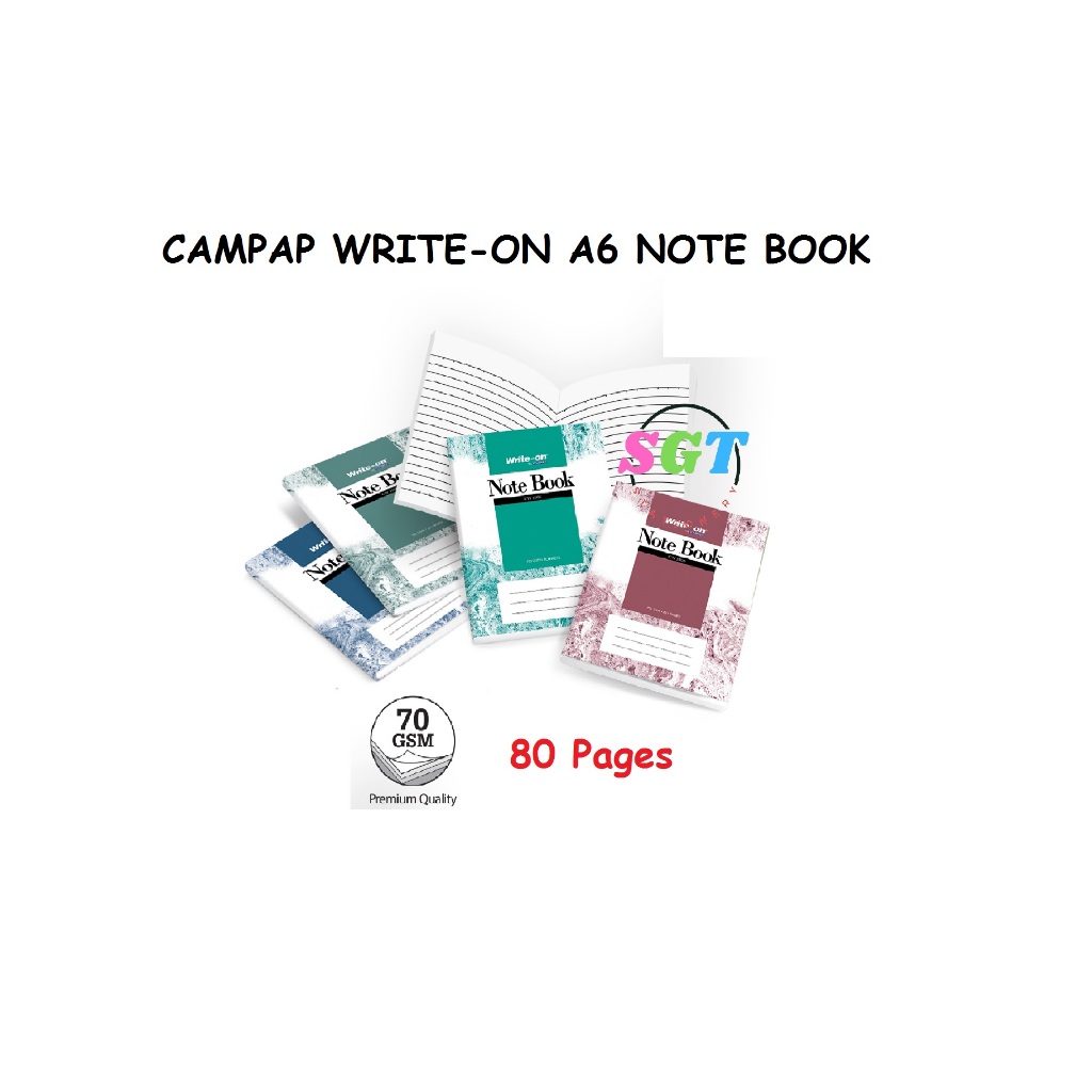 CAMPAP Write-On A6 Note Book 80 Pages CW2505 (1 Unit) | Shopee Malaysia