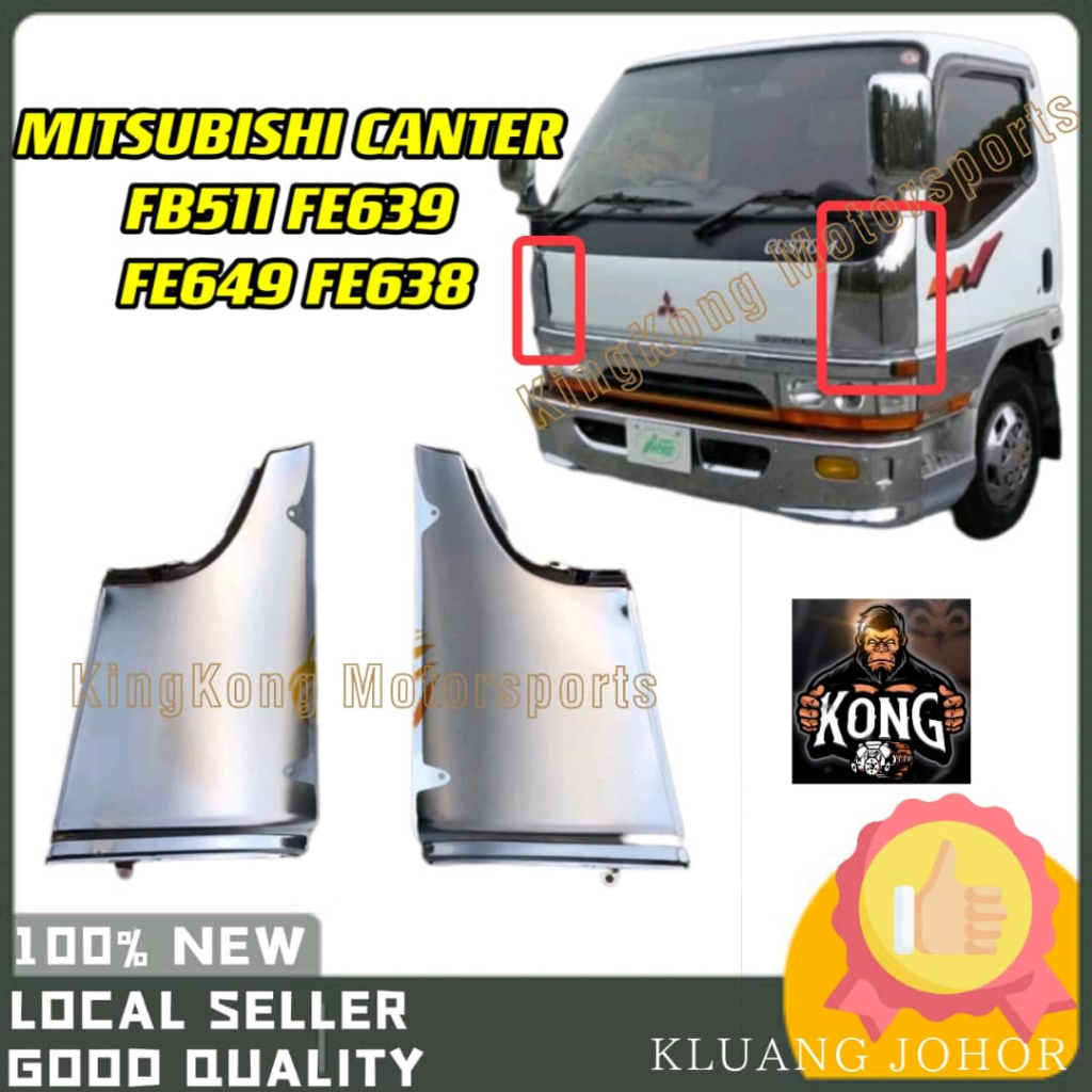MITSUBISHI CANTER GUTS FB511 FE639 FE649 FE638 CHROME PIPI CORNER PANEL ...