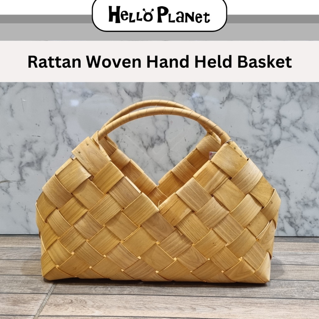 [READY STOCK] Handcraft Woven Bamboo Handheld Basket Bag Tunang ...