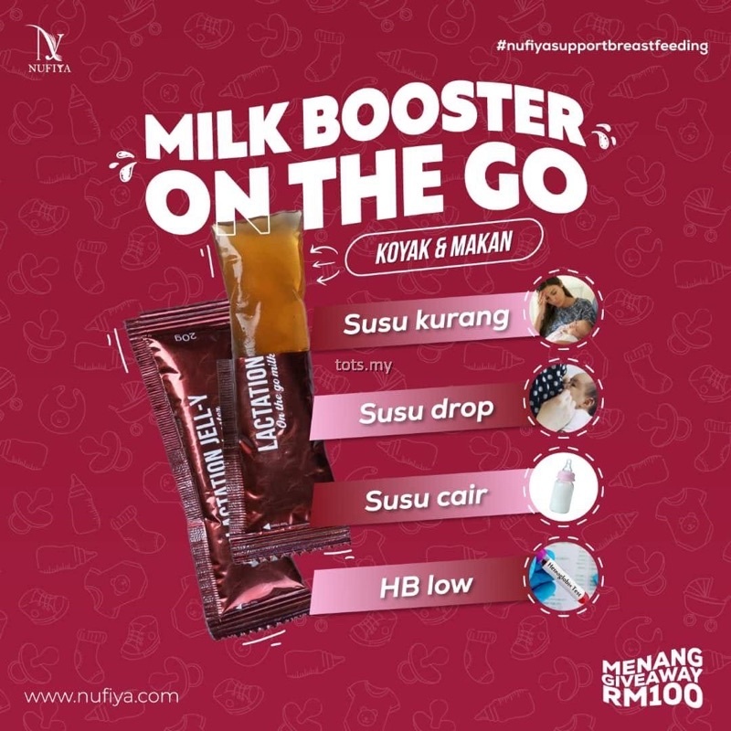 🔥1 Sachet Trial - MILK BOOSTER VERSI BARU🔥NUFIYA LACTATION JELLY ON THE ...