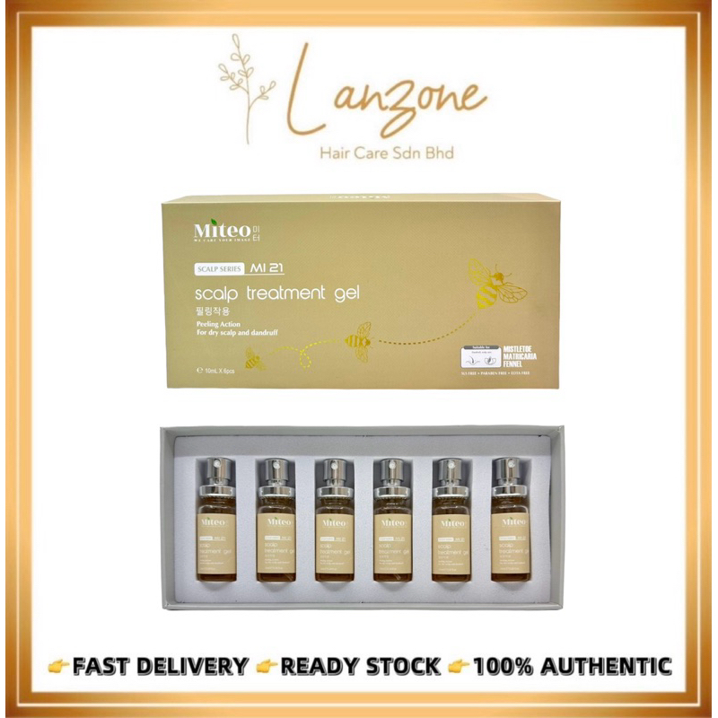 MITEO Scalp Peeling Hair care Treatment Gel 10ml x6 Sensitive/Dry Scalp ...