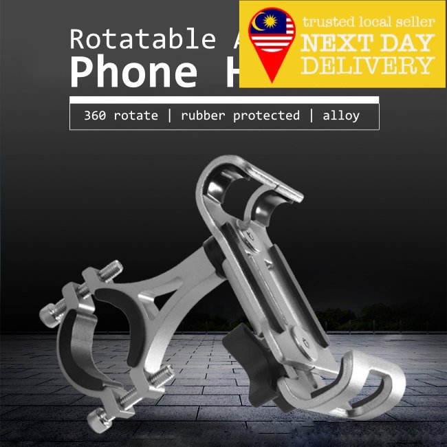 Rotatable Bicycle Motocycle Basikal Phone Holder Alloy Universal ...