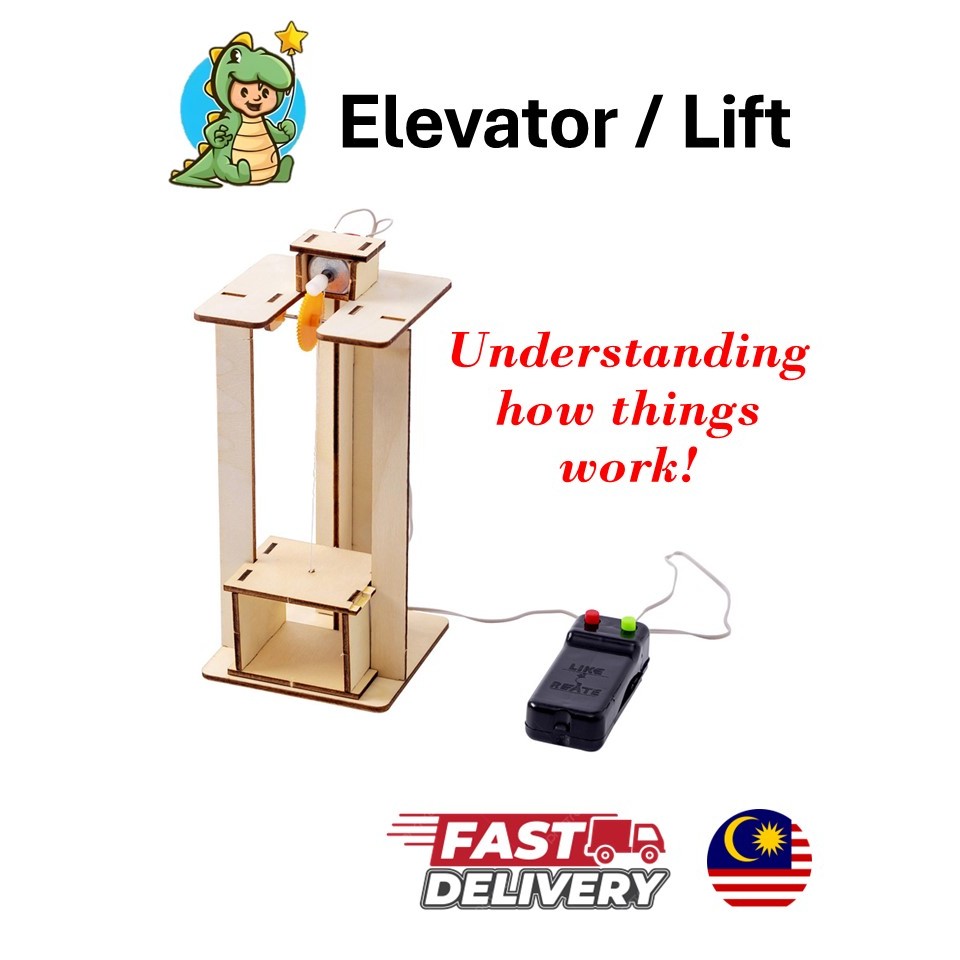 Making Learning Fun】Elevator Lift DIY 3D STEM RBT Toys Robotic Set Kit ...