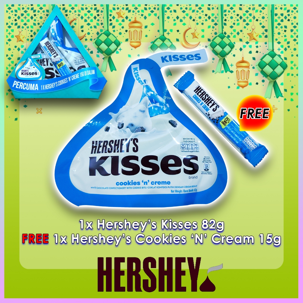 Hershey's Kisses Semanis Raya White Chocolate Box FREE Cookies ‘N ...