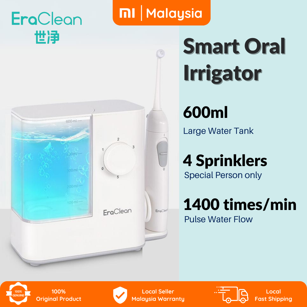 EraClean 600ML Dental Oral Irrigator Water Flosser 5 Pressure Levels ...