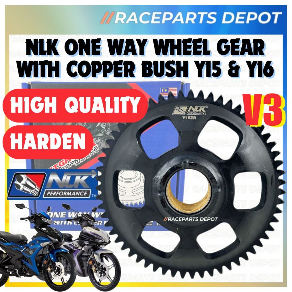 NLK One Way Starter Gear Wheel Y15 Copper Bush Y15 V1 - V2 Y16 | Shopee ...