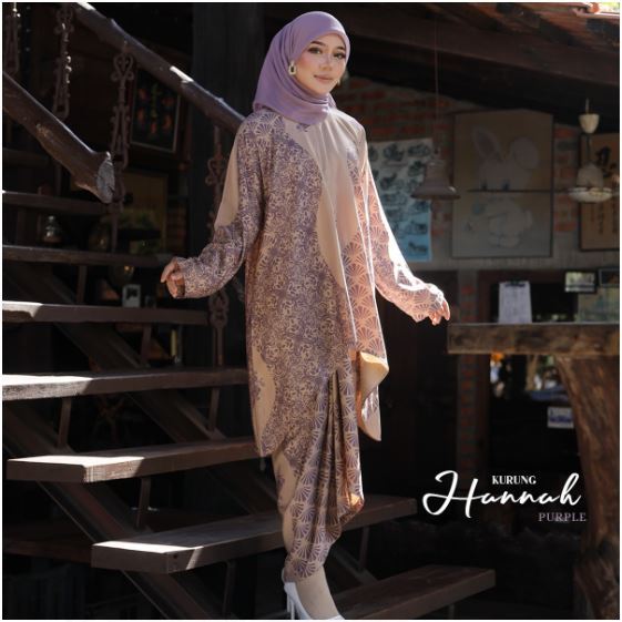 TUNIKMY Baju Kurung Hannah | Set Baju raya Viral 2024 | Baju baggy kain ...
