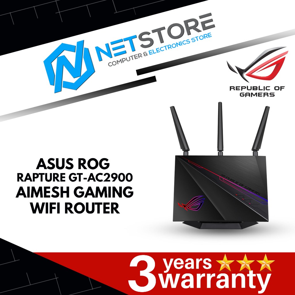 ASUS ROG RAPTURE GT-AC2900 AIMESH GAMING WIFI ROUTER - GT-AC2900 ...